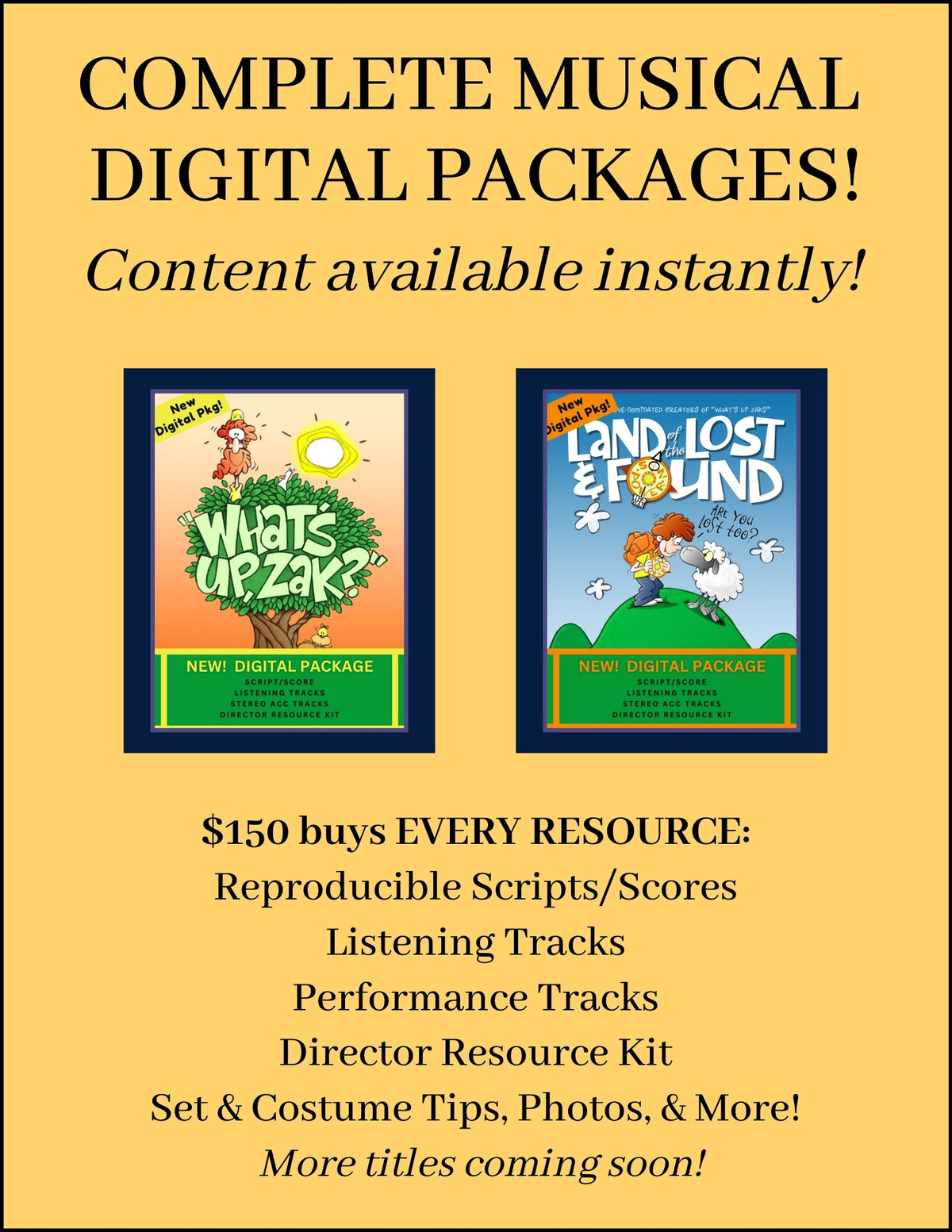 DIGITAL MUSICAL PACKAGES– Open Heart Musicals